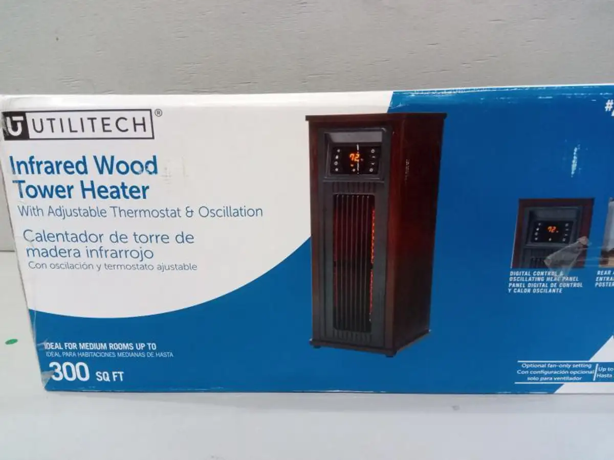 Utilitech Up to 1500-Watt Infrared Tower Indoor Electric Space Heater ...