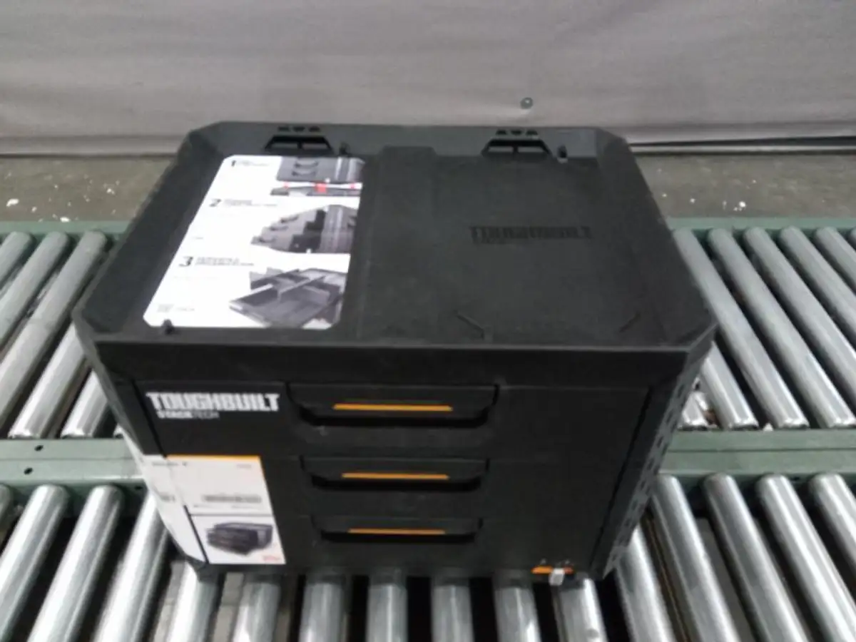 TOUGHBUILT STACKTECH XL 21-in Ball-bearing 3-Drawer Black Plastic/Metal ...