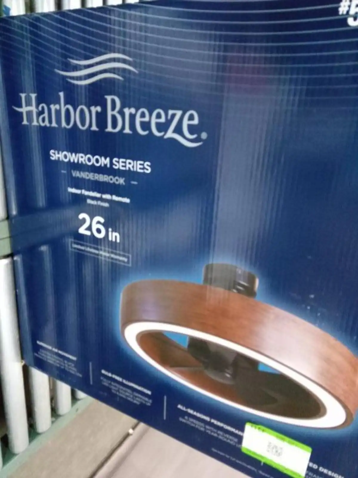 Harbor Breeze Vanderbrook 26-in Black Integrated LED Indoor Ceiling Fan ...