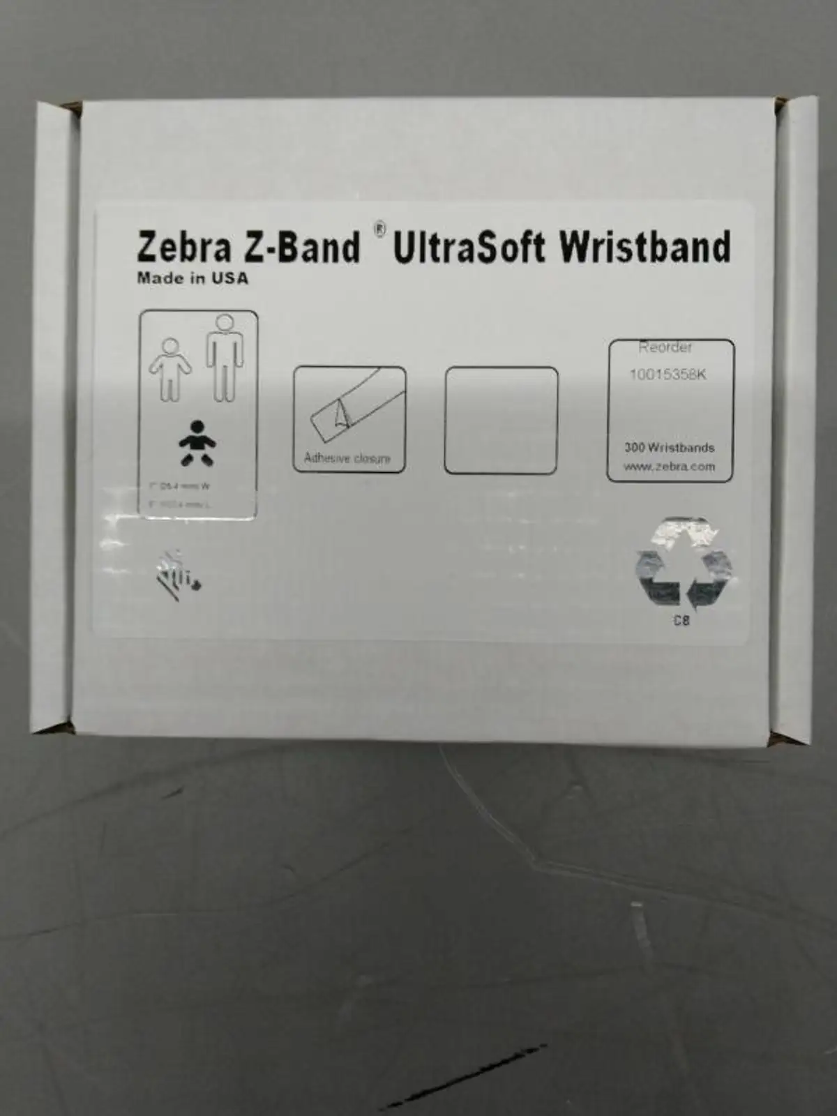 1" X 6" ZEBRA Z-BAND ULTRASOFT WRISTBAND -10015358K | AllSurplus | Dallas