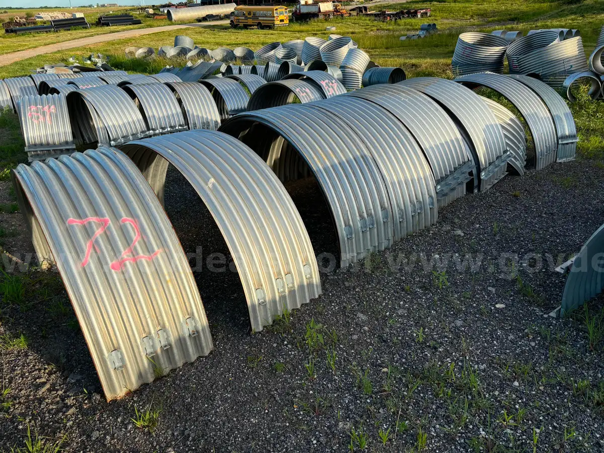72 inch 2-piece corrugated metal culvert bands | AllSurplus