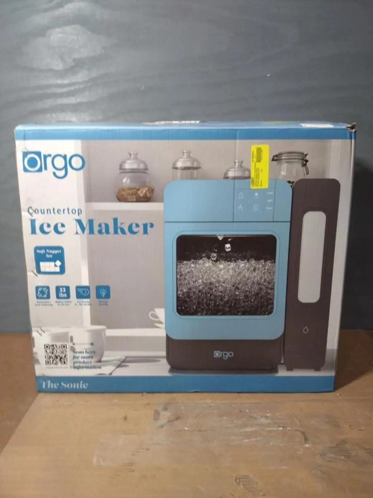 Orgo Products The Sonic Countertop Ice Maker, Nugget Ice Type, Blue ...