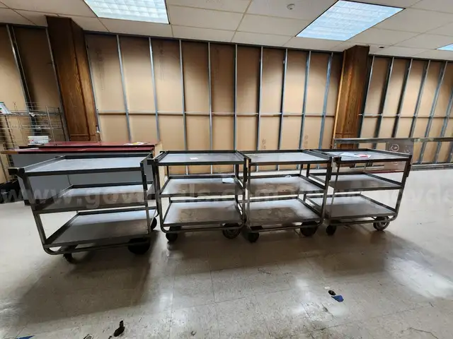 4 Stainless steel mobile carts | GovDeals