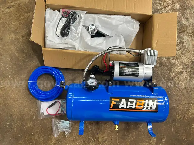 Free Shipping - New Train Horn Air Horn w Air Compressor Complete Kit | GovDeals