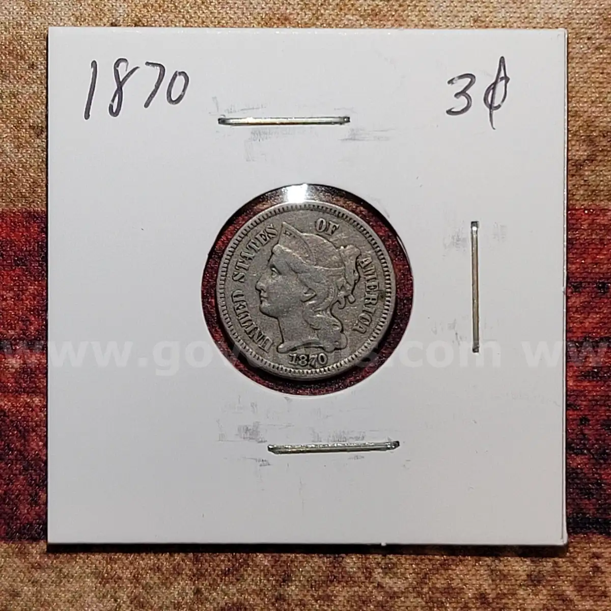 Rare 1870 3 Cent Piece | GovDeals