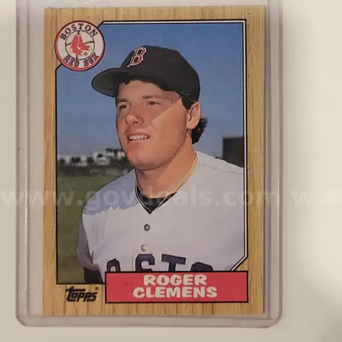 1987 Topps Roger Clemens Baseball Card | GovDeals