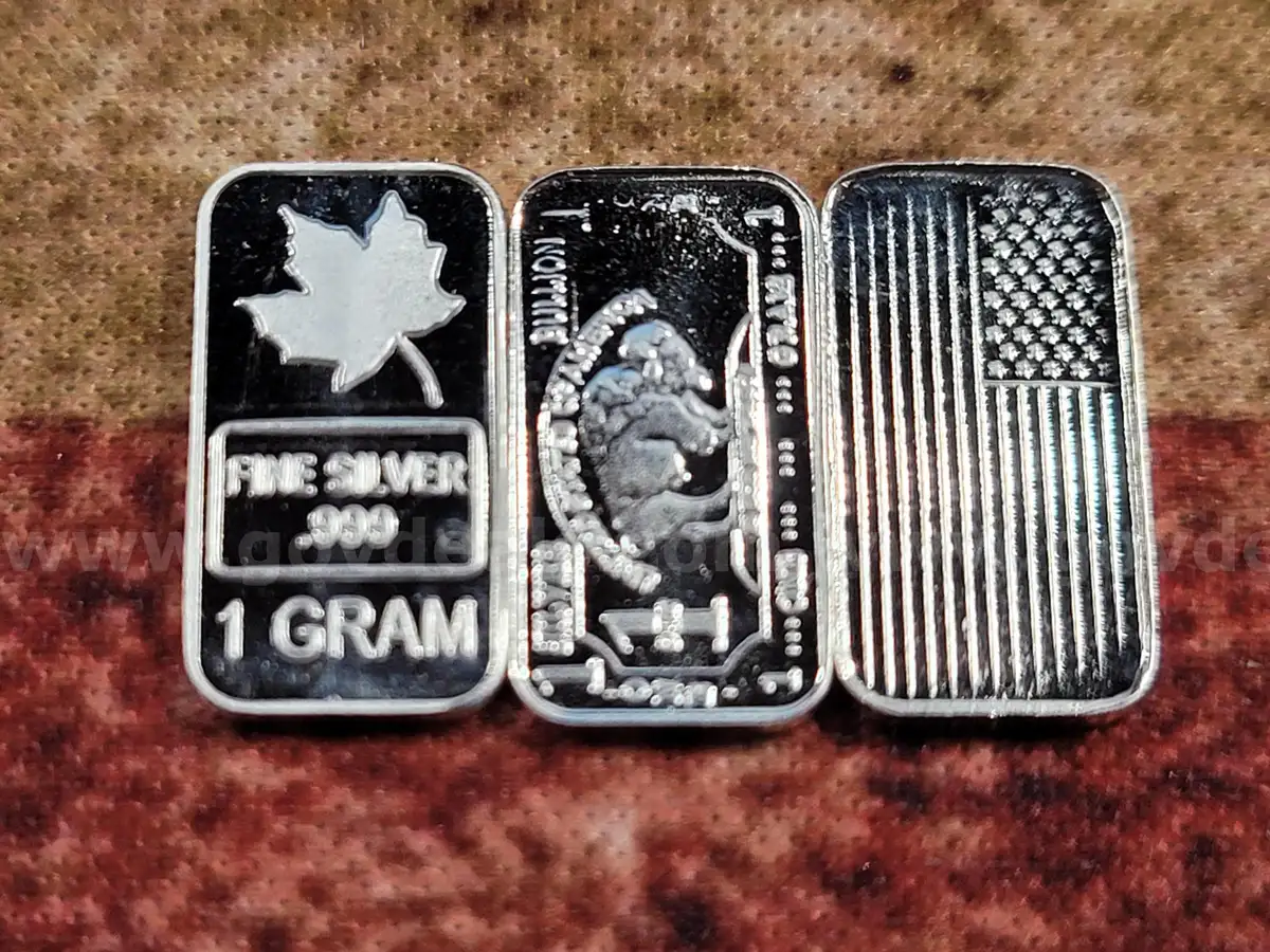 3 Silver Bars - 1g | AllSurplus