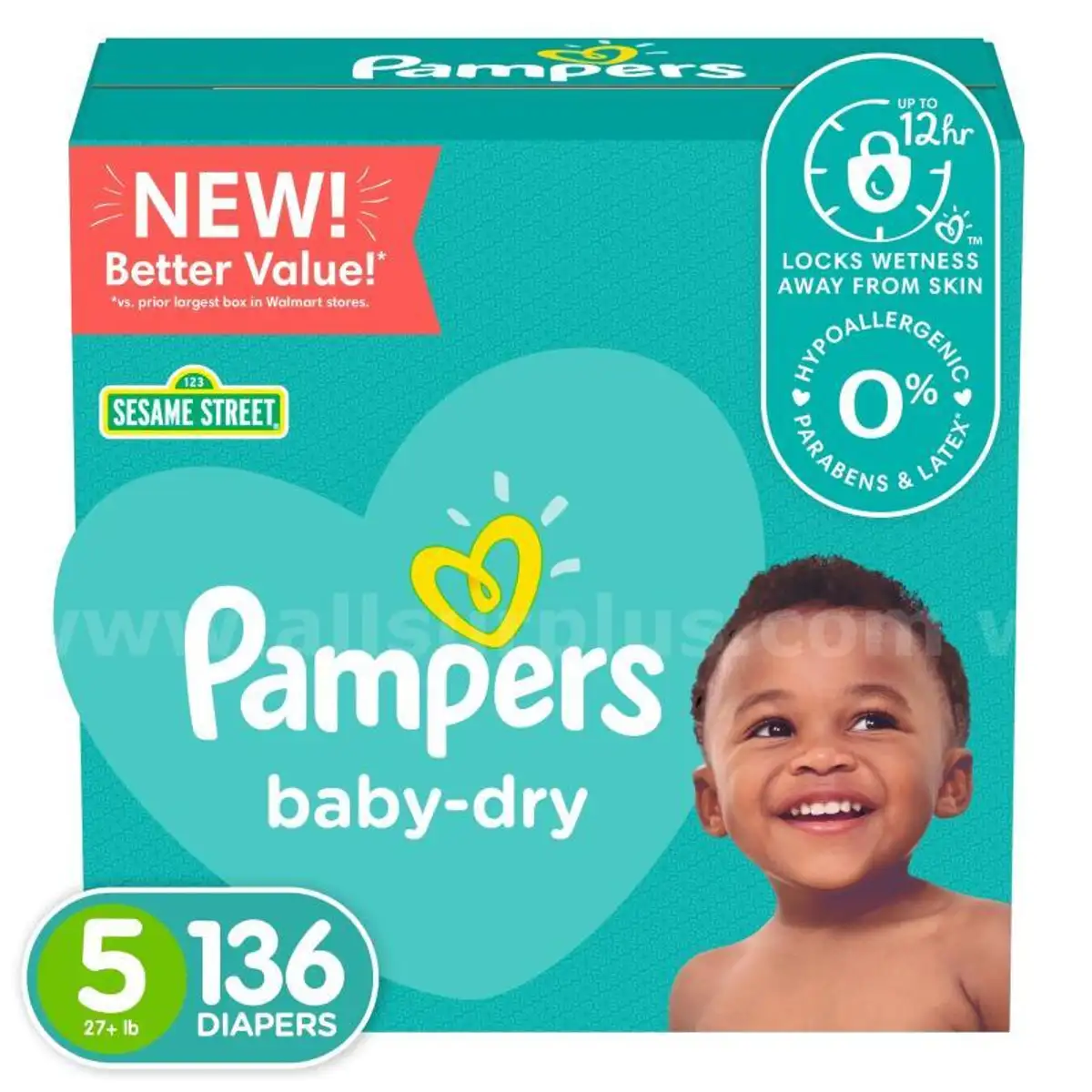 Pampers Baby Dry Size 5 Diapers - 136 Count | AllSurplus | Indianapolis