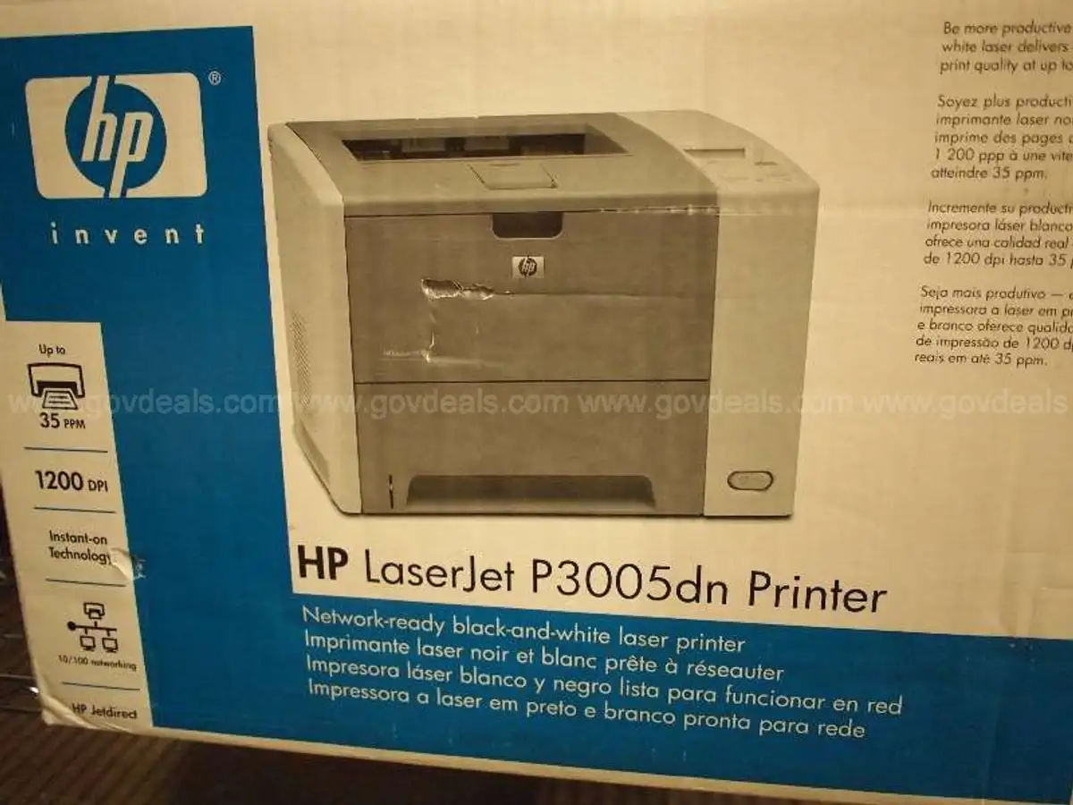 HP P3005DN LaserJet Printer (With Toner) | GovDeals