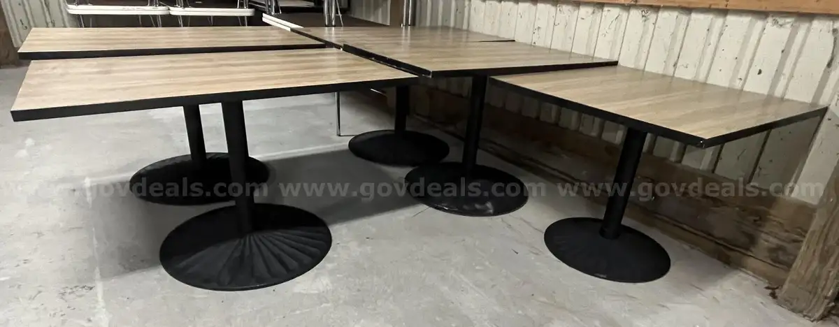 Lot of 5 Food Court Tables | AllSurplus