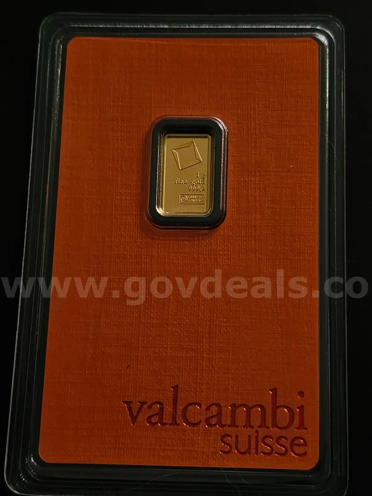 Genuine 1g Gold Bar, Contains .999, 24k Gold | GovDeals