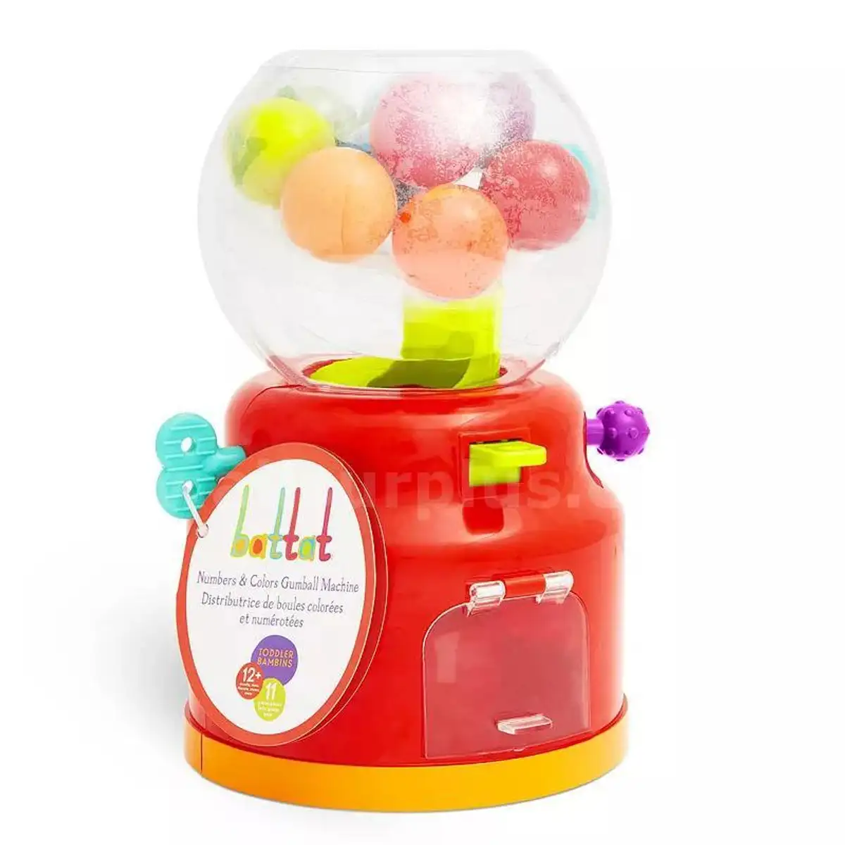 Battat Numbers & Colors Gumball Machine Toddler Learning Toy Multi ...