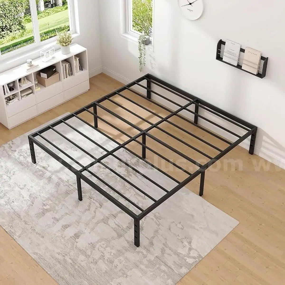 NEW JETO Metal Platform 18 Inch King Size Bed Frame | AllSurplus | Pittston
