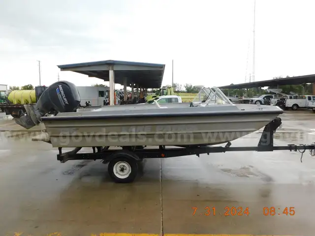 MONARK BOAT WITH 150HP MOTOR AND TRAILER | AllSurplus