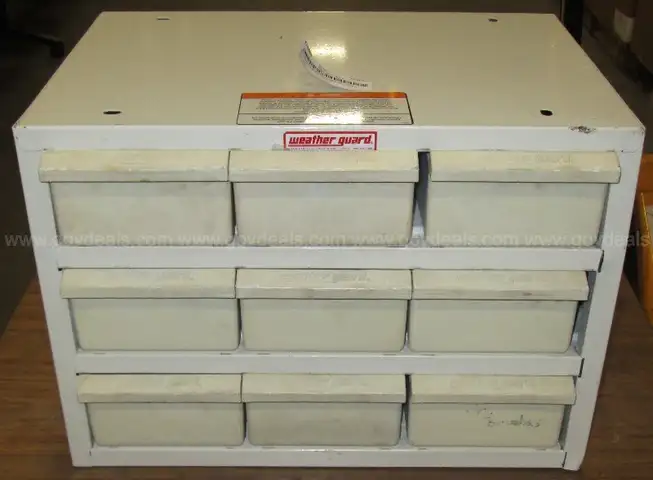 One (1) Weatherguard 9-Bin Parts Organizer | GovDeals