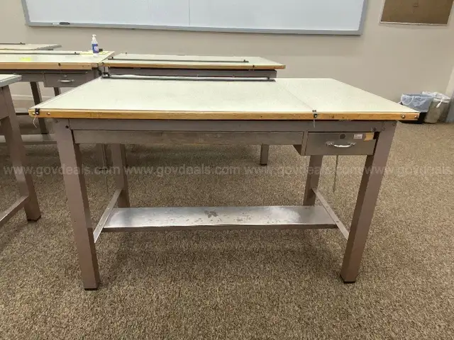 Manual Drafting Tables with Paral-Liner Parallel Straight Edges and ...