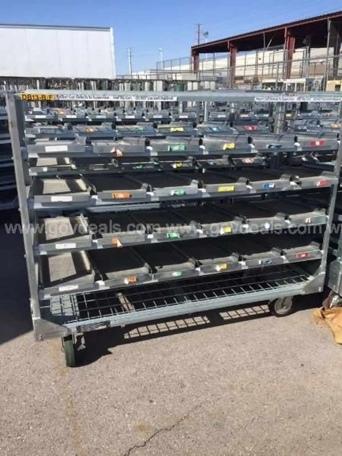 (13) TRAY / PIE CARTS (DBCS RACKS) | GovDeals
