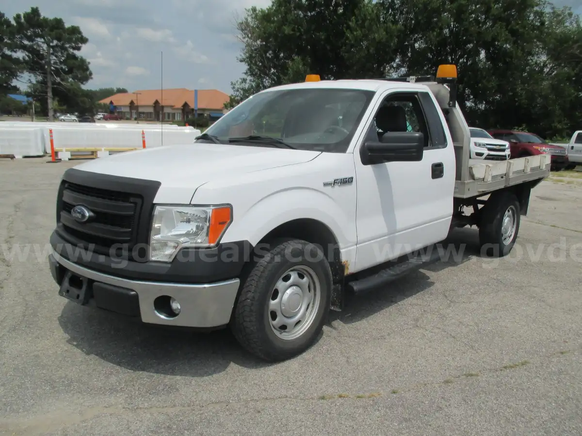 2014 Ford F150 XL 4x2 Regular Cab Aluminum Flatbed Pickup | AllSurplus