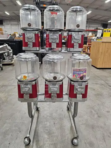 BEAVER SIX-HEAD GUMBALL VENDING MACHINE (NO KEY) | AllSurplus