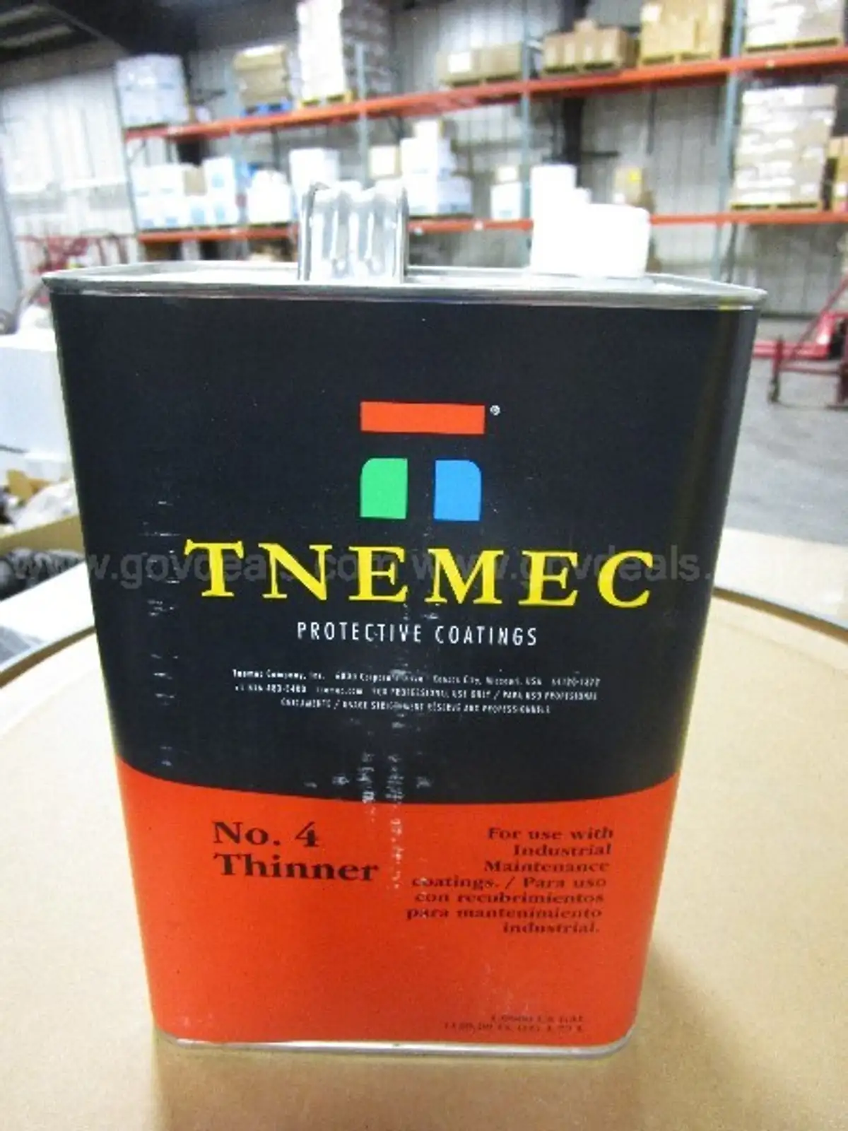 One Lot of Tnemec Series No. 4 Thinner *NEW* | GovDeals