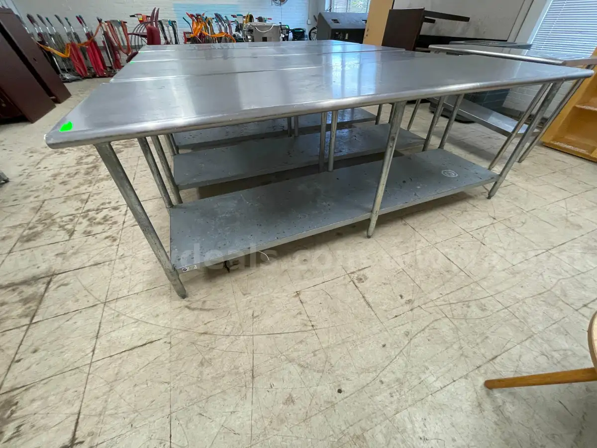 Lot of (4) Stainless Steel Kitchen Tables | GovDeals