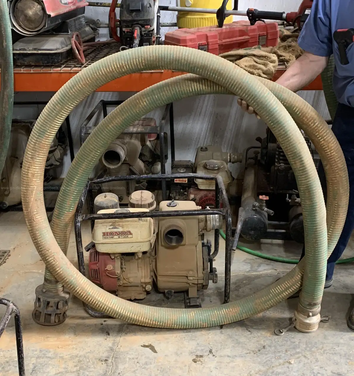 Honda WT30X trash pump with suction hose | AllSurplus