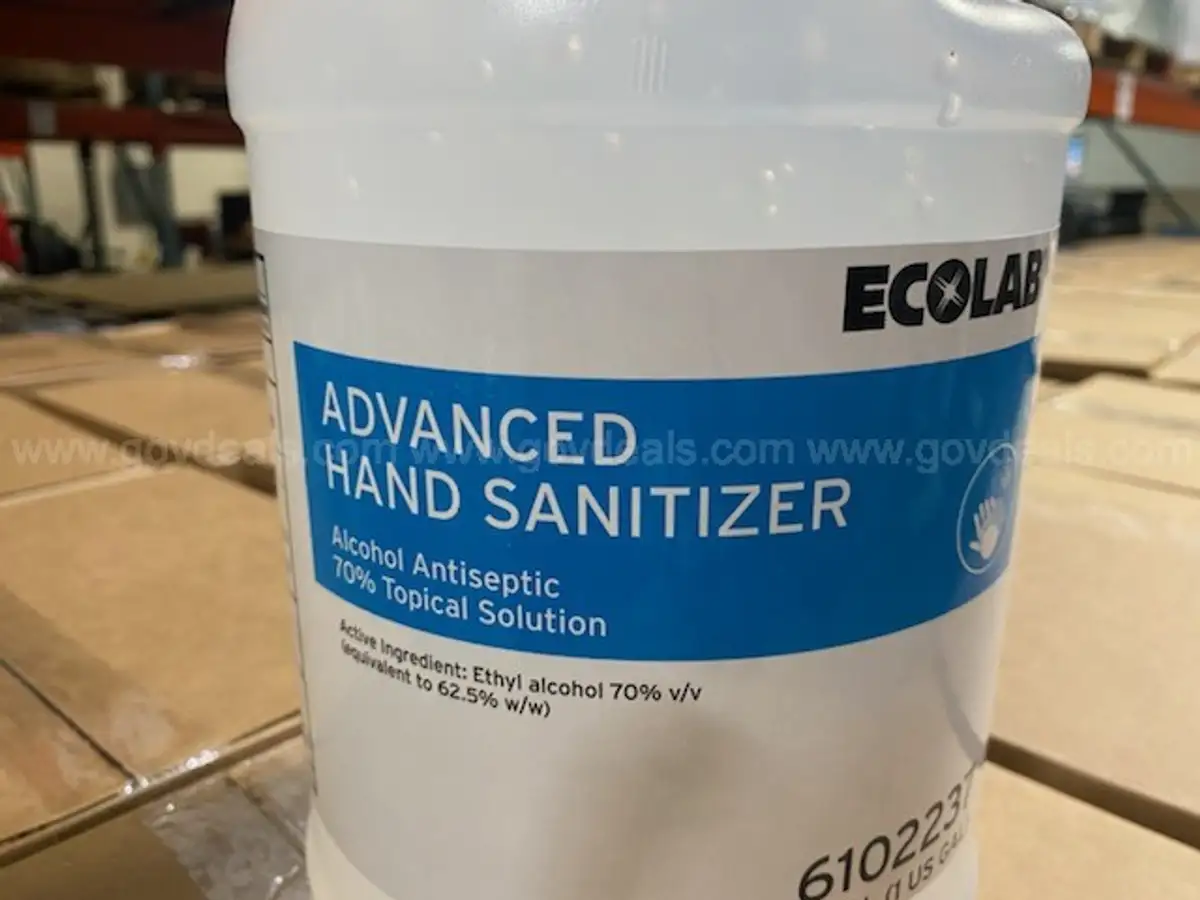 Lot of 384 -1 Gallon ECOLAB Hand Sanitizer - Expired SEPT 2021- 2 SKIDS ...