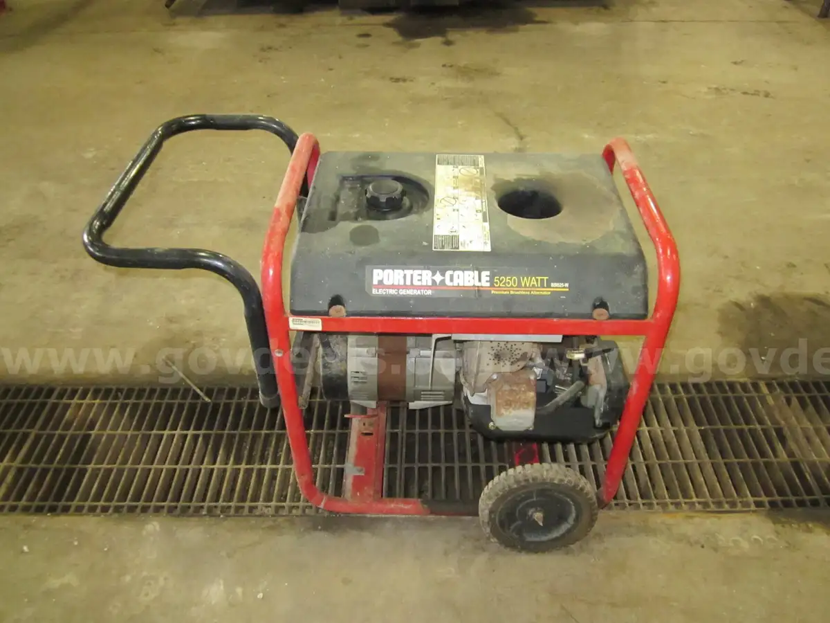 Porter Cable 5250 Watt Electric Generator | AllSurplus