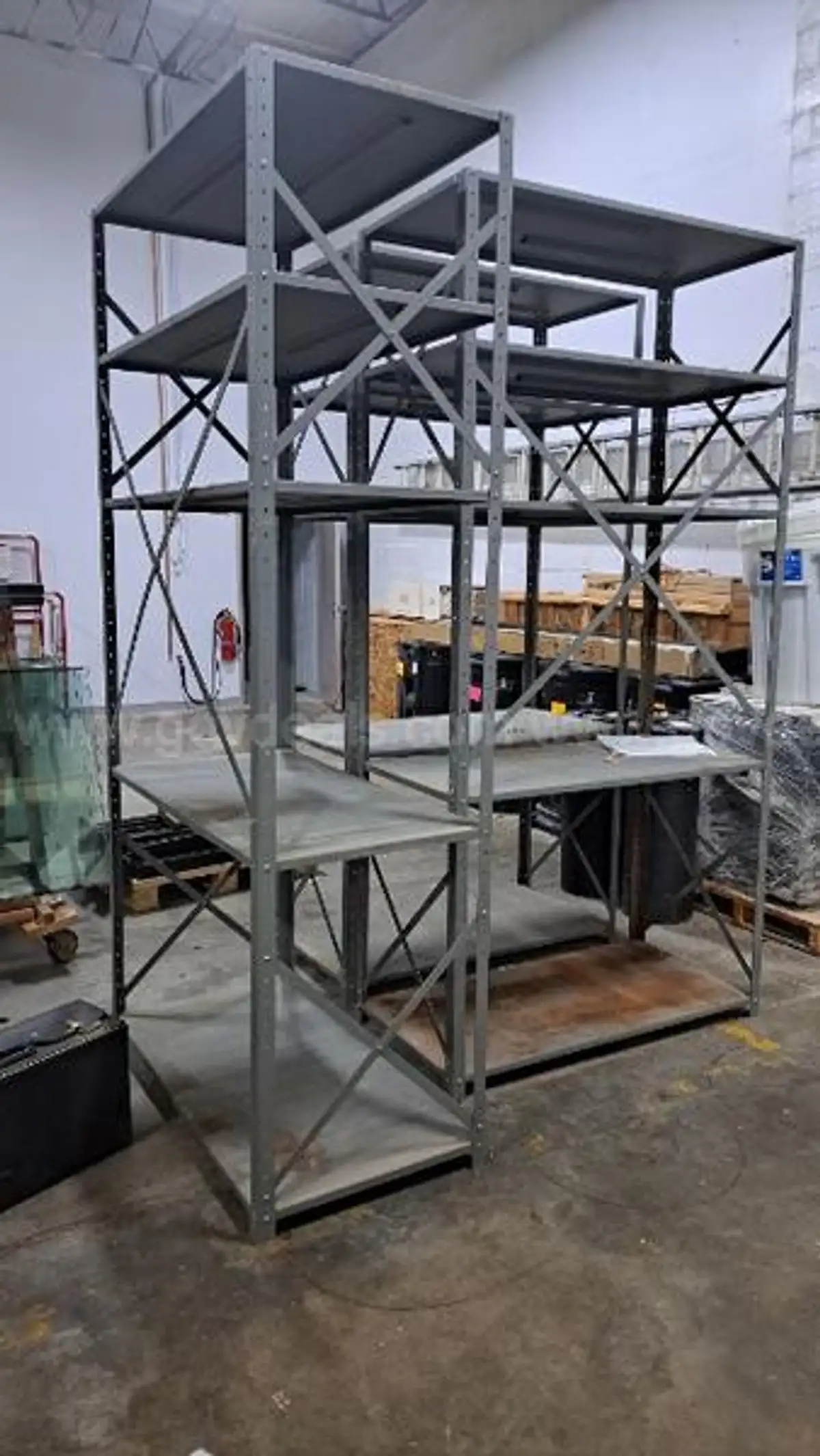 Gray Metal Shelving Units, 4Ft W X 8Ft T X 2Ft D (3) | AllSurplus