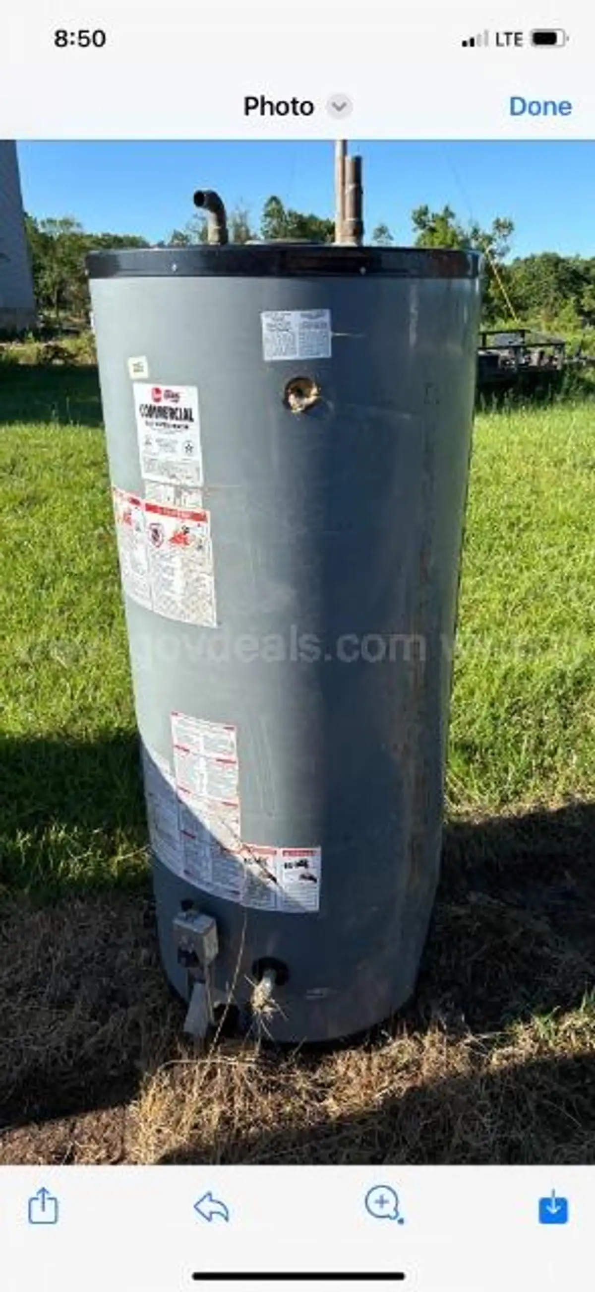 RUUD 100 Gallon Gas Water Heater. | GovDeals