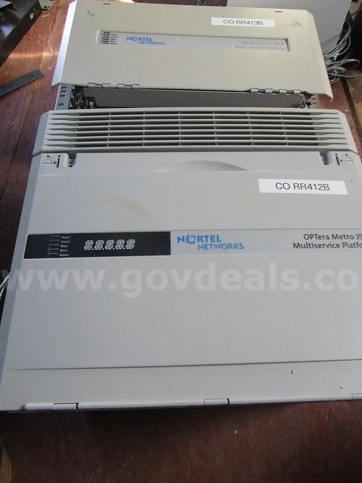 USED (1) NORTEL OPTERA METRO 3500, (1) NORTEL OPTERA 3400, (3) NORTEL ...