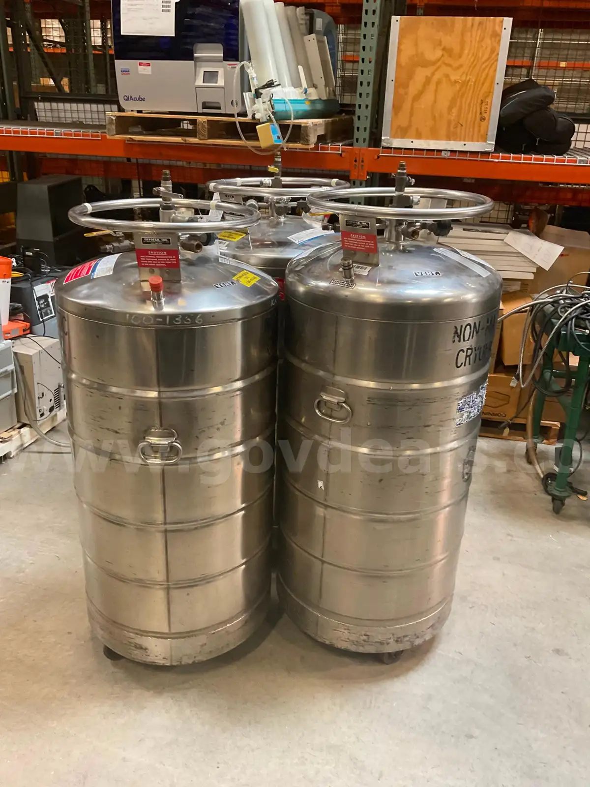 Lot of 3 Liquid Helium Dewars | AllSurplus