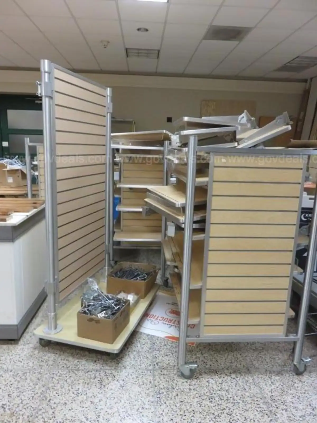 Retail Display stands on casters - Lot of 3 | AllSurplus