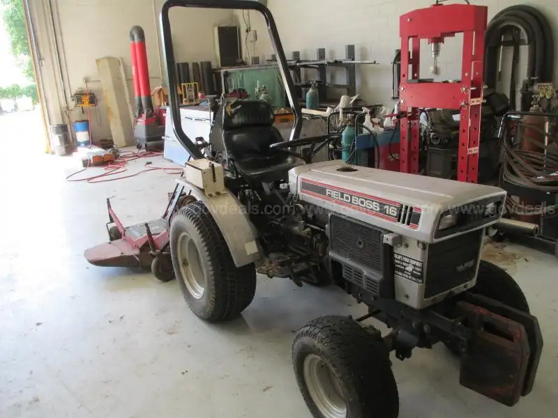 White Field Boss 16 Tractor with Attachments | AllSurplus