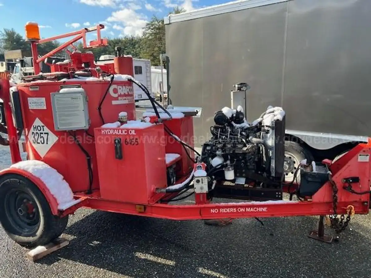 crafco trailer with tar pot/crack sealer | AllSurplus