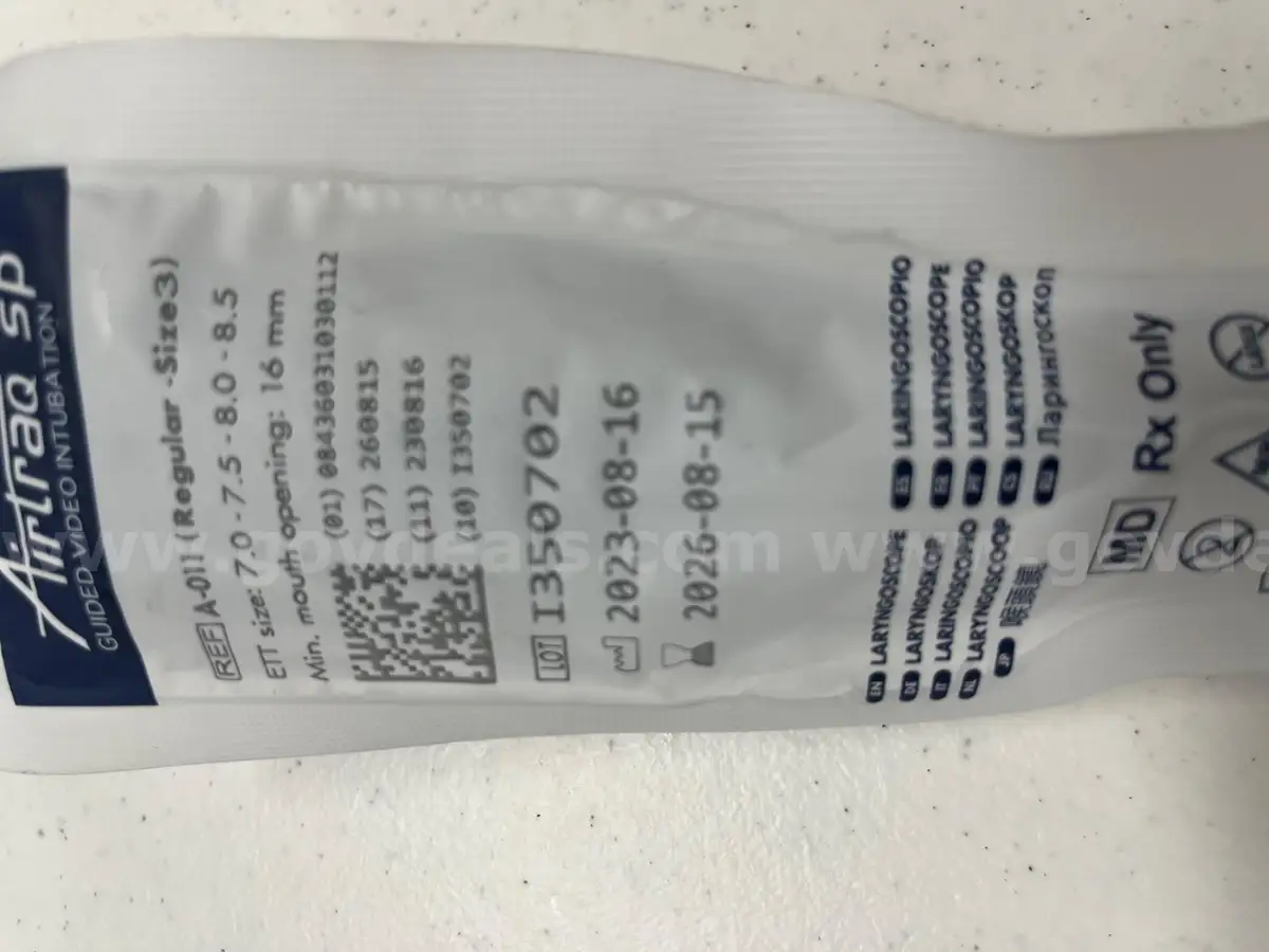 Airtraq Blades - Adult #3 Blue Blades - Set of (3) | AllSurplus