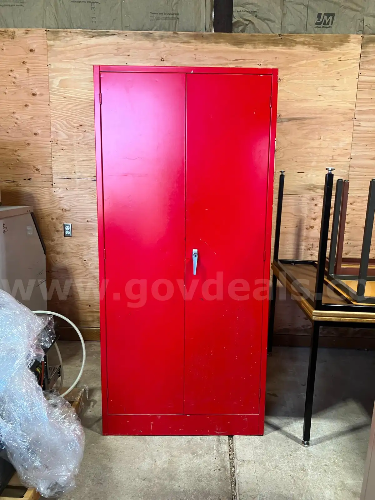 Red Metal cabinet | GovDeals