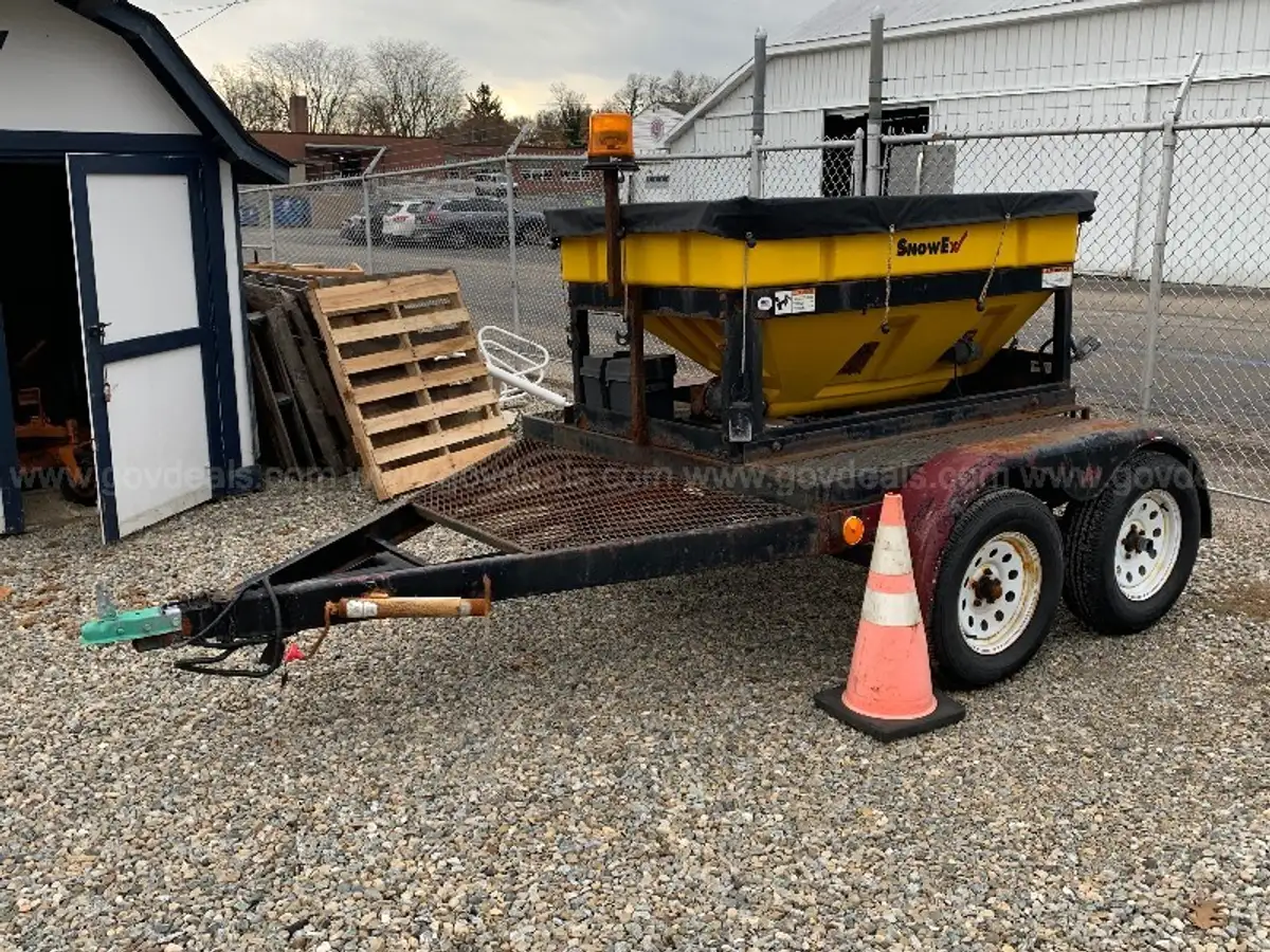 Snowex 7500 Salt Spreader on Trailer | AllSurplus