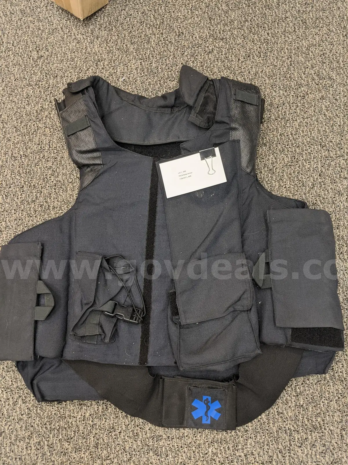 Paca Body Armor Ballistic Vest Expired Size 60R | AllSurplus