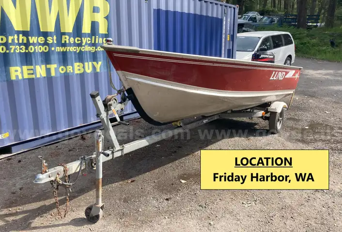 1996 Lund 14' Laker Boat & Trailer (O401-13) | AllSurplus