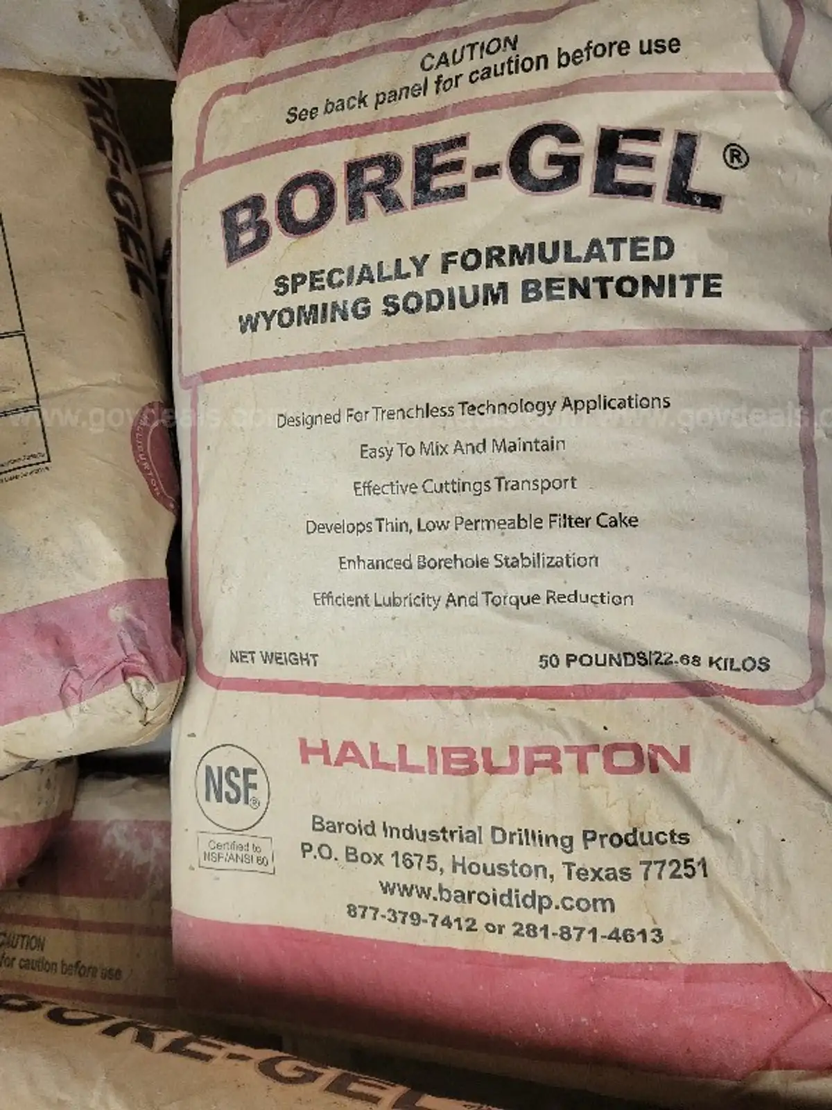 Halliburton Bore-Gel | GovDeals