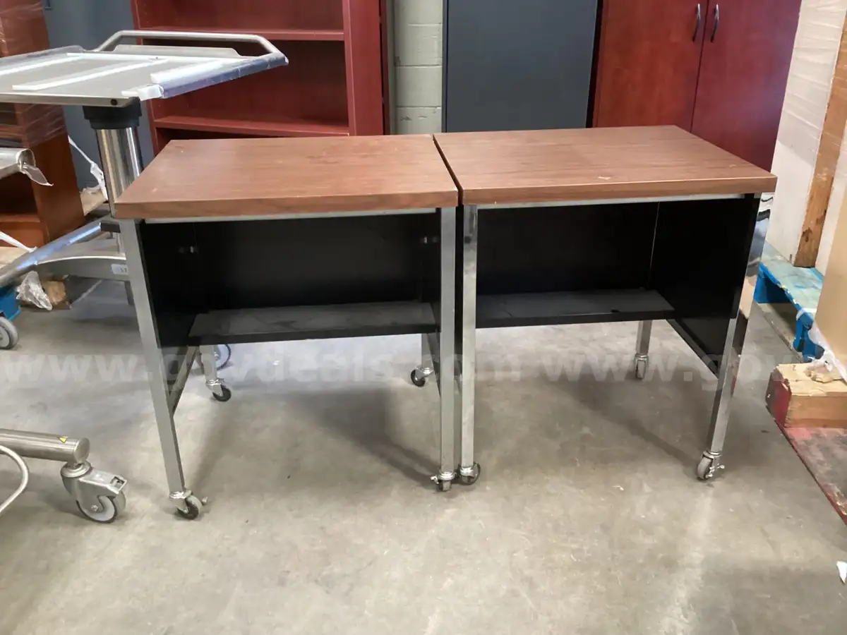 2 - Rolling Copier Tables. | AllSurplus