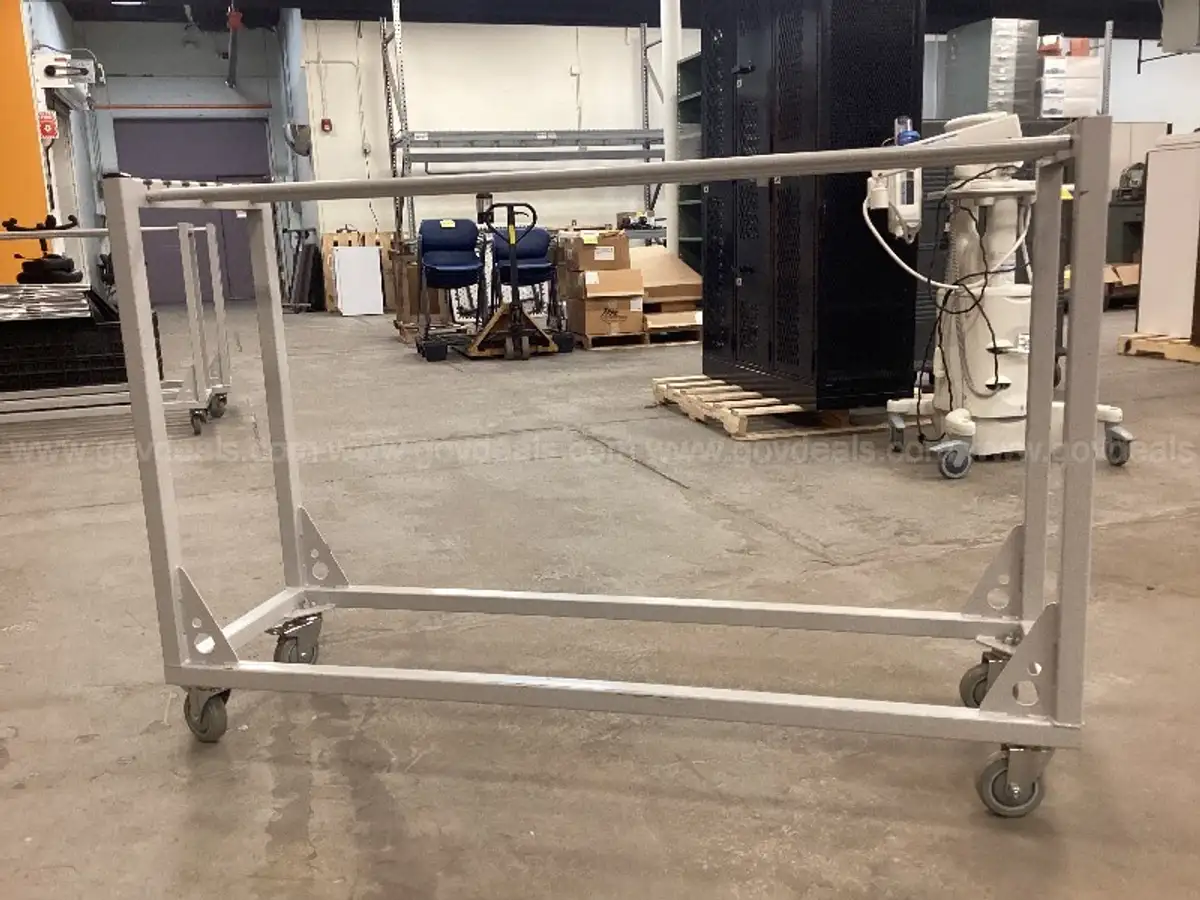 Lot of 3 Mobile Rug Drying Racks | AllSurplus