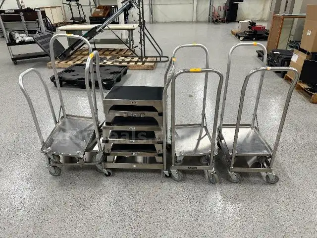 Lot of 8 Rolling Carts and 5 Step Stools (North American Bidders Only ...