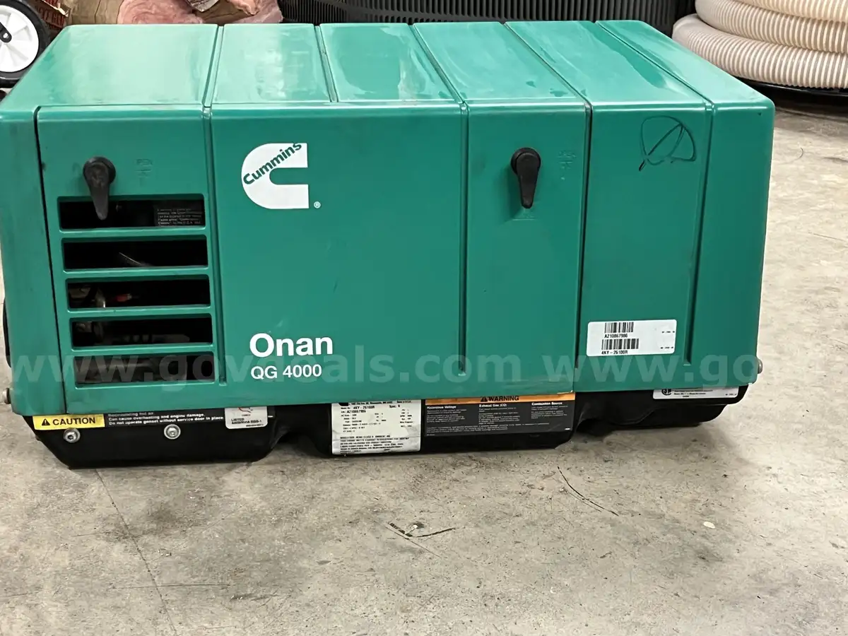 Onan QG 4000 Generator Gas Powered | AllSurplus