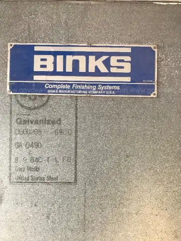 Binks 83-2448 Complete Finishing System Cross Flow Paint Booth | GovDeals