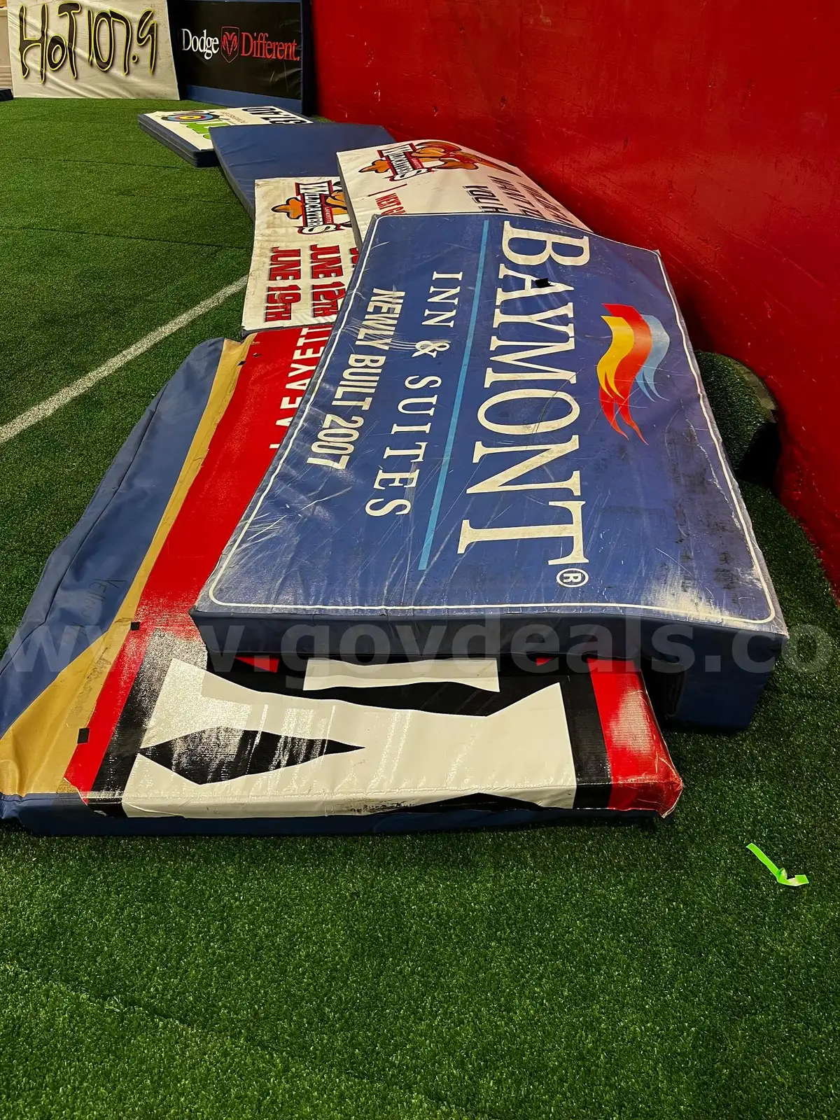 Lot of Miscellaneous Arena Football Dasher Wall Pads | AllSurplus