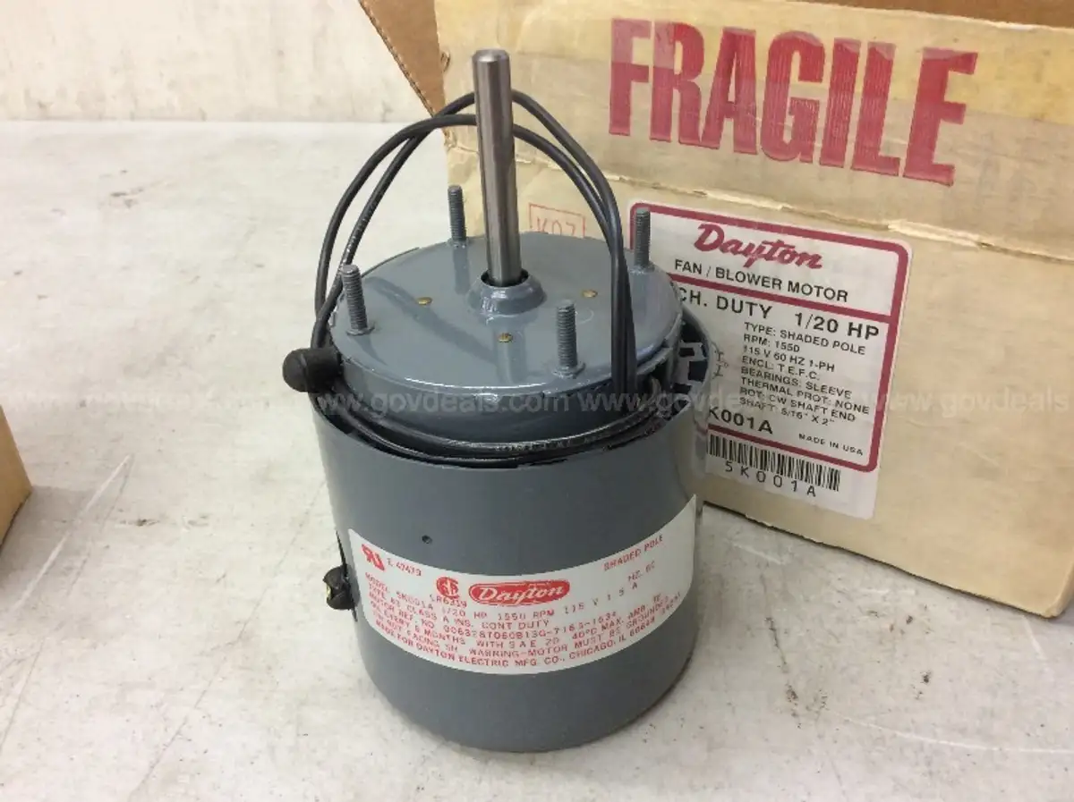 Dayton 1/20 HP Fan / Blower Motor | GovDeals