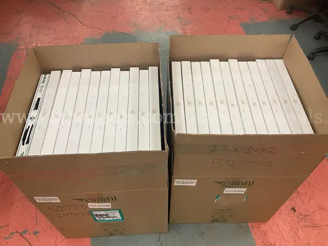24 - Camfil Air Filters, Dimensions: 22" x 30" x 2" | GovDeals