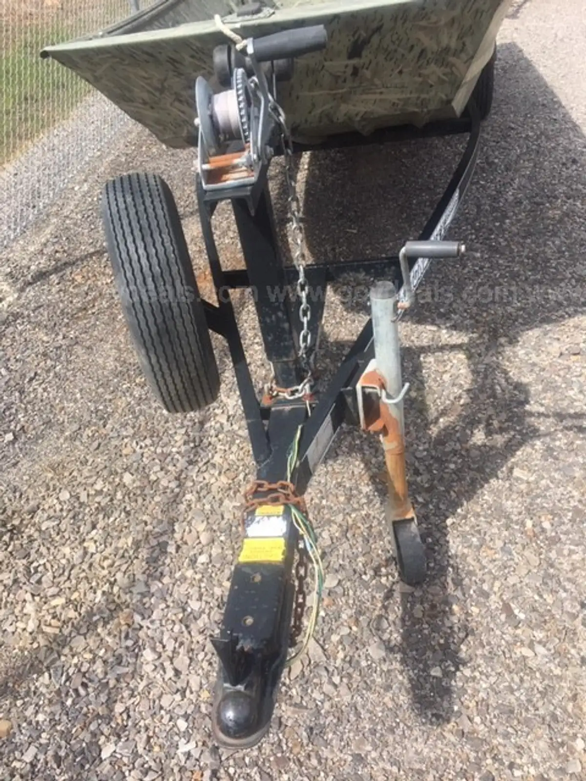 Used 2002 1542 Aluminum War Eagle Boat, with trailer and motor | GovDeals